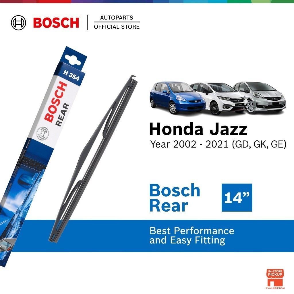 BOSCH H354 Rear Wiper for Honda Jazz GD GK GE year 2002 - 2021 | Shopee ...