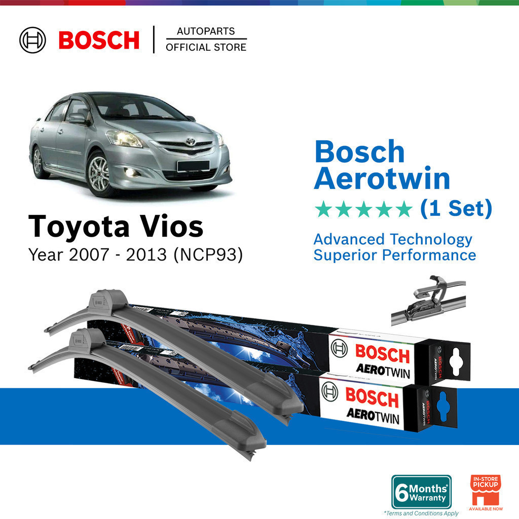 Bosch Aerotwin Retrofit U Hook Wiper Set untuk Toyota Vios NCP93 (24"/14") | Shopee Malaysia