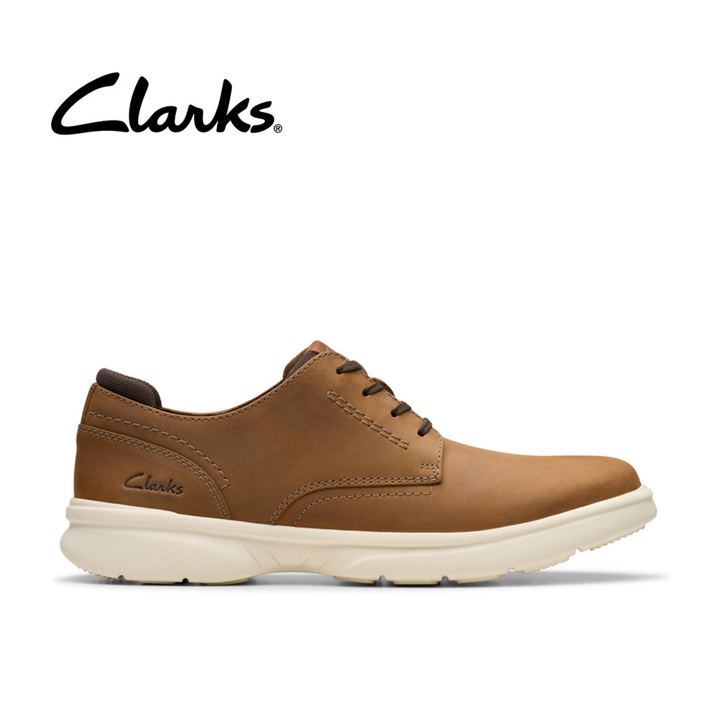 Clarks Mens Bradley Plain Formal Shoes - Light Brown Leather Kasut ...
