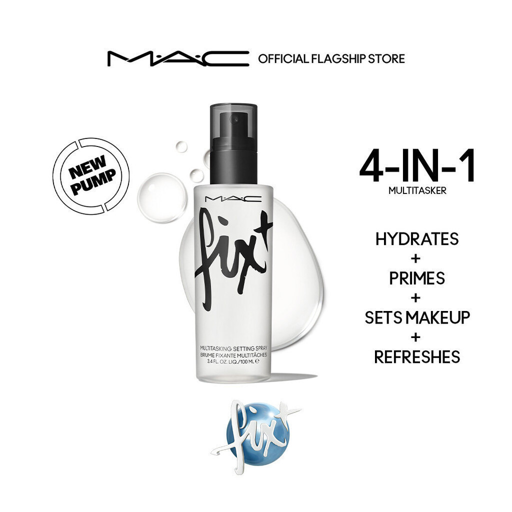 MAC Fix+ Multitasking Setting Spray Alcohol-Free Hydrates (30ml/100ml ...