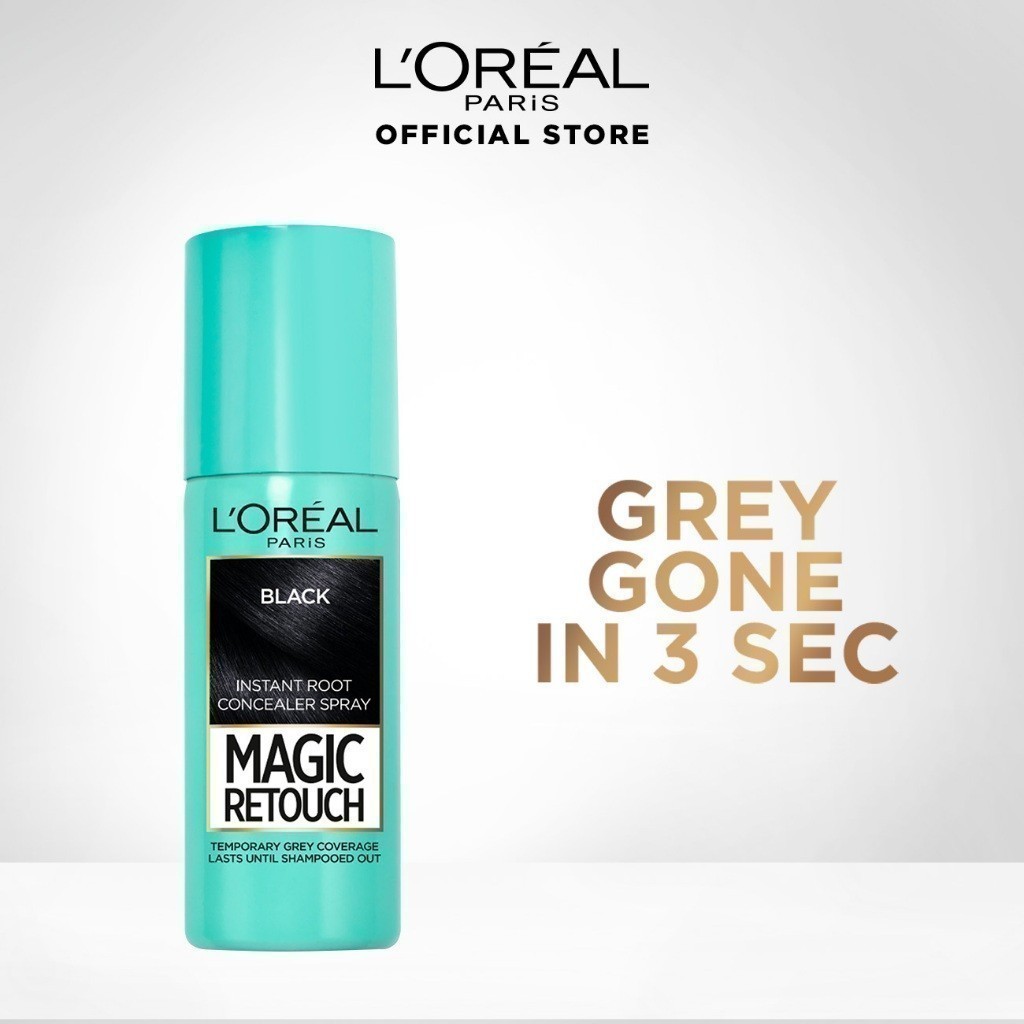 L'Oreal Paris Magic Retouch Instant Root Concealer Spray Cover Greys ...
