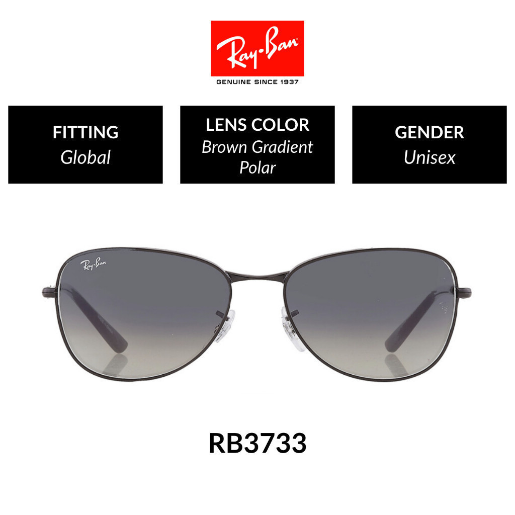 Ray-Ban - RB3733 002/71 Anti-UV Unisex Sunglasses Size 56mm | Shopee ...