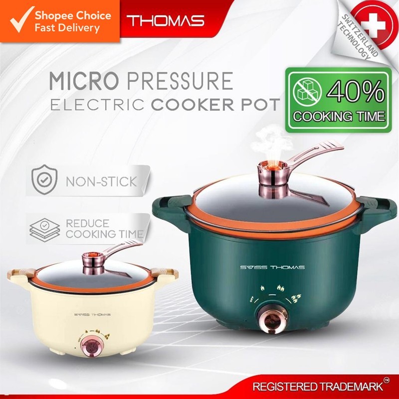 Swiss Thomas Electric Multi-Function Pressure Cooker with Non-Stick ...