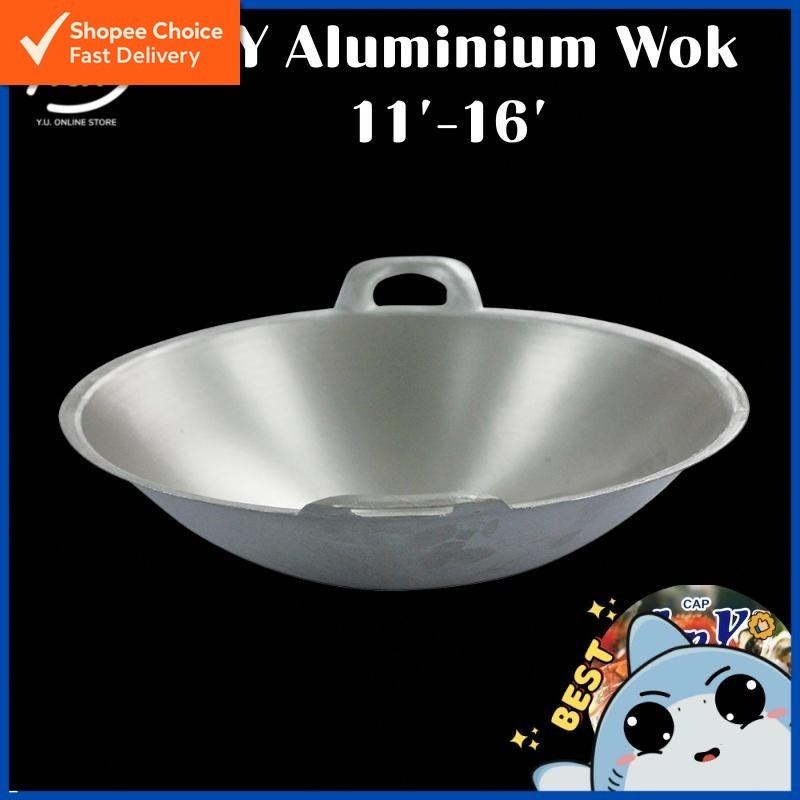 LnY Double handle Aluminium Cooking Wok /Kuali Aluminium dua tangkai ...