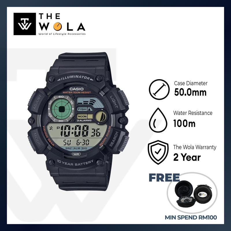 (2 Years Warranty) Casio Men's Digital Watch WS-1500H Series Resin Band ...