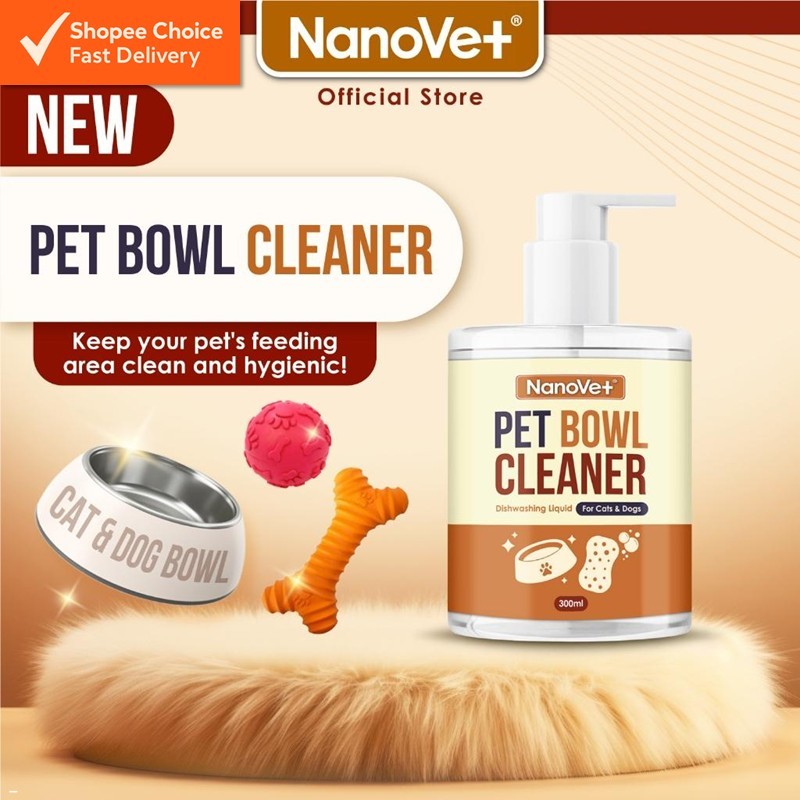 Nanovet® Pet Bowl Cleaner 300ml – Safe Dishwashing Liquid for Cat & Dog ...
