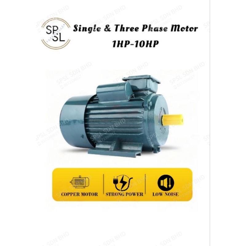 Electric Induction Motor Single & three Phase All Copper Motor | Shopee ...