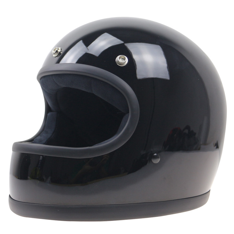Dot Approved Retro Jet fiberglass shell Motorcycle full face helmet ...