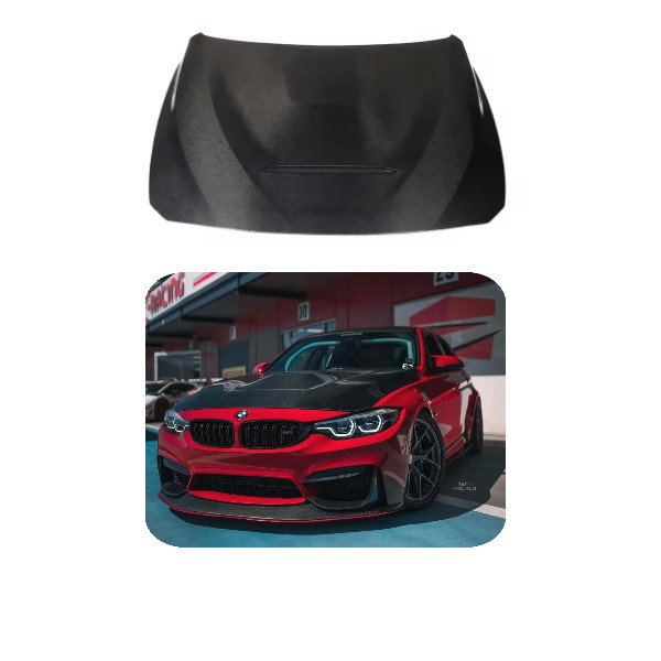 GTS Style M3 M4 Carbon Fiber Fibre Front Bonnet Hood For BMW M3 M4 F30 ...