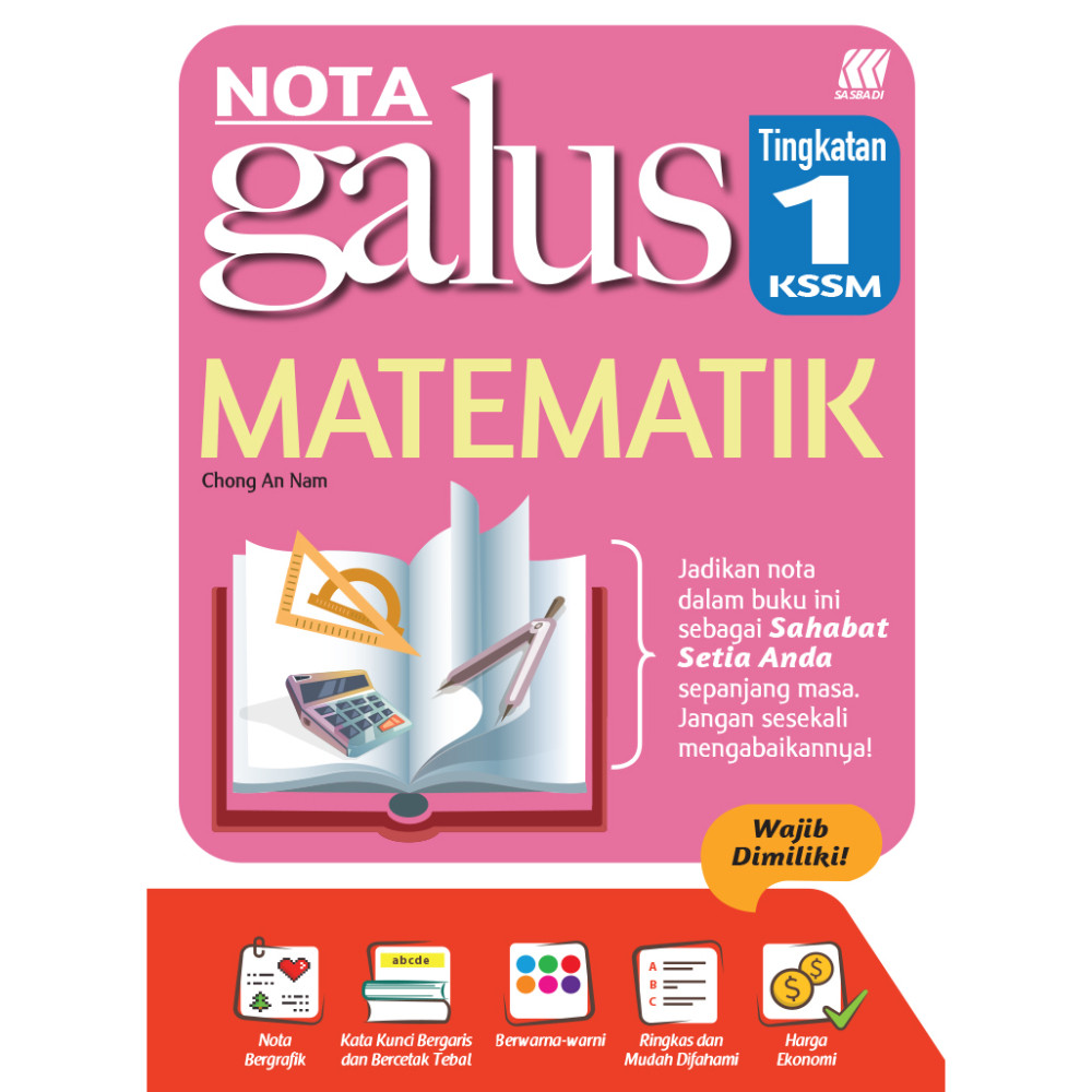Sasbadi: Nota Galus: Matematik + Mathematics: Tingkatan + Form 1 ...