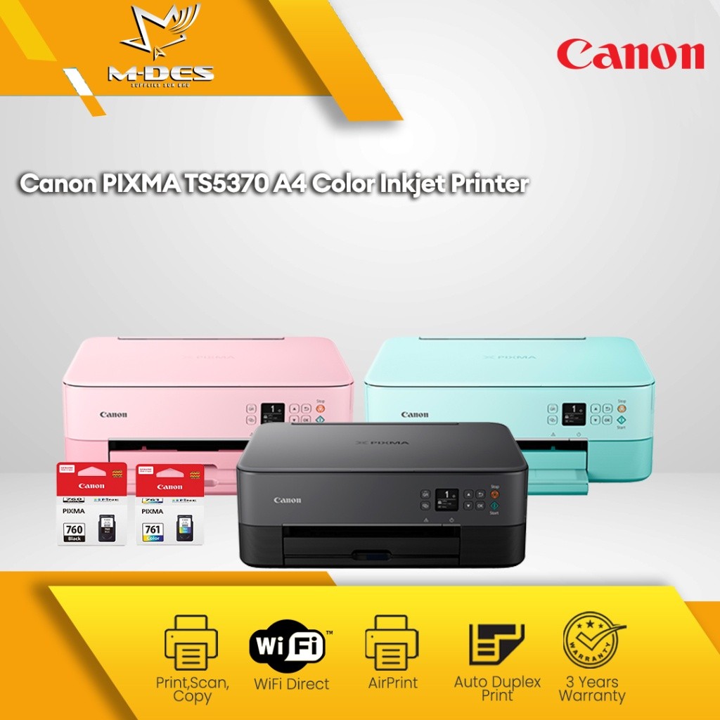 Canon Pixma TS5370 All In One Wireless A4 Color Photo Printer Inkjet ...