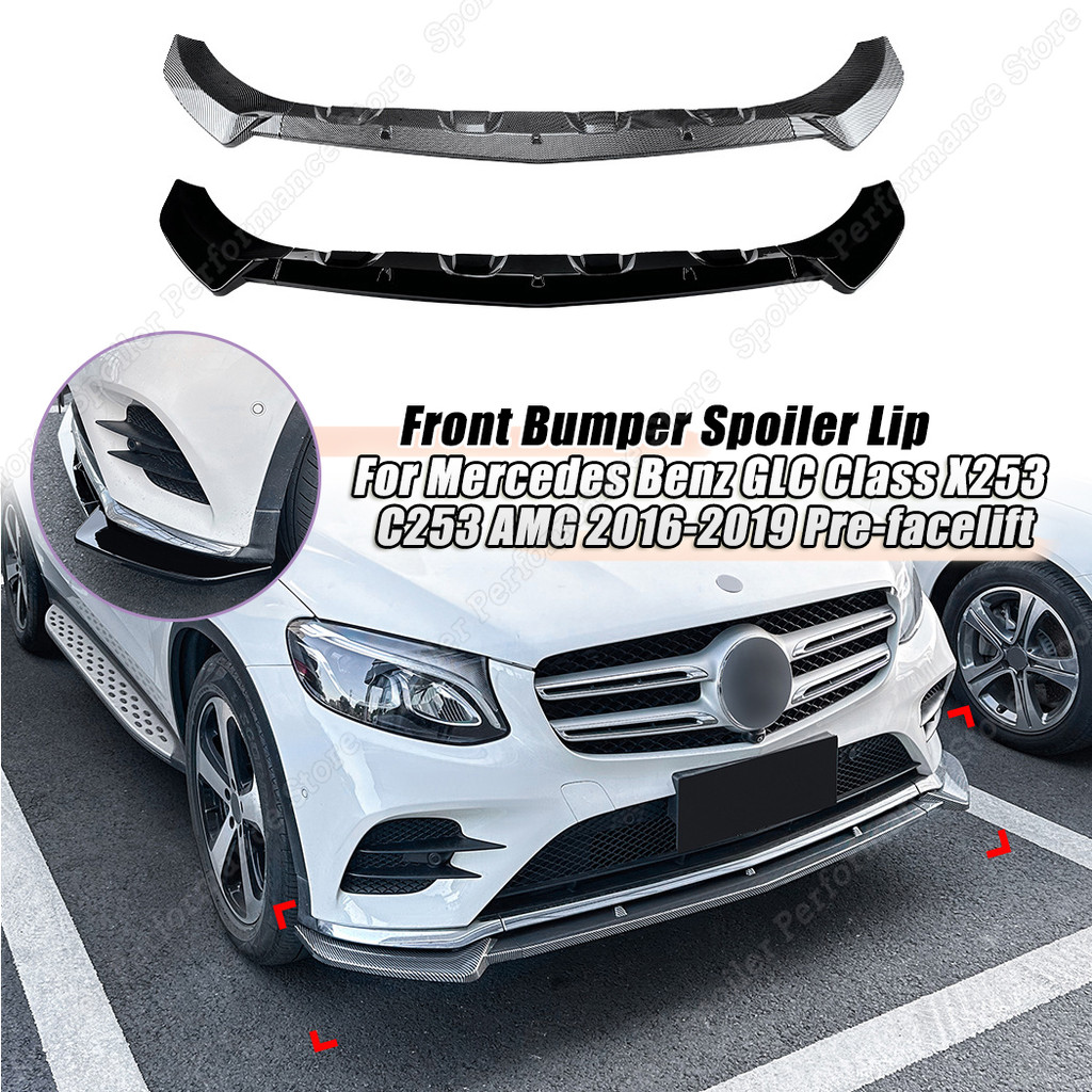 Front Bumper Lip Spoiler For Mercedes Benz GLC Class X253 C253 AMG 2016 ...
