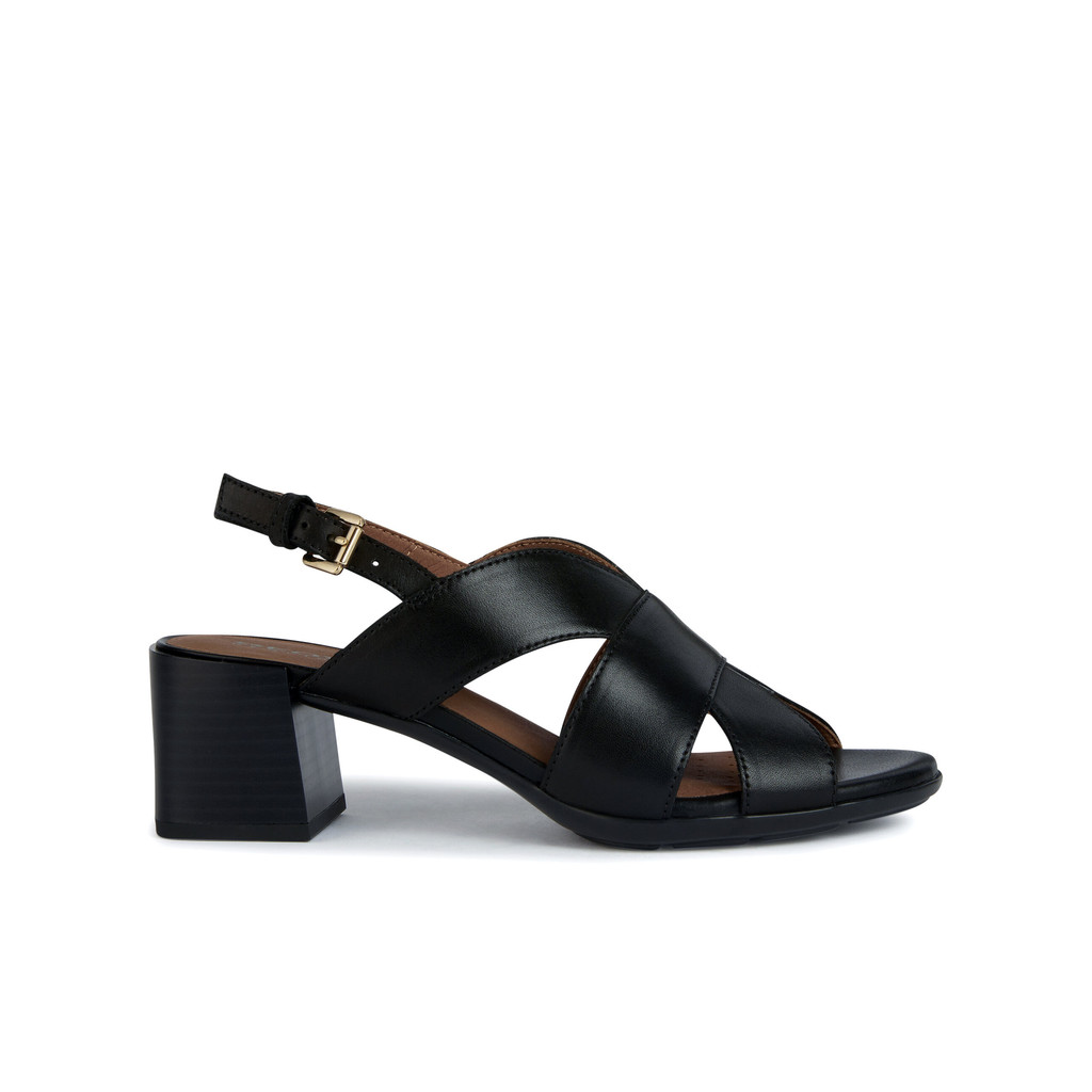 GEOX Ladies New Marykarmen Heel Sandals - Black D35RLA-00043-C9999S3 ...