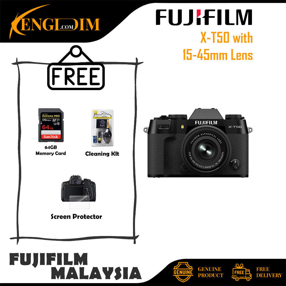 (Ready Stock) FUJIFILM X-T50 / XT50 Mirrorless Camera with 15-45mm f/3. ...