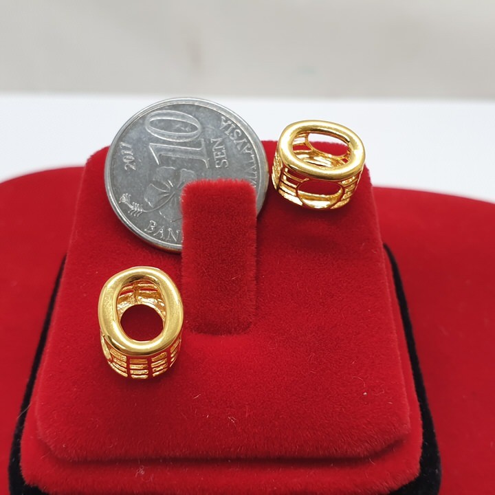 Emas916, Bead Bead Licin Huruf O 1.0 cm Pd 6592 P505 0.49 0.50 | Shopee Malaysia