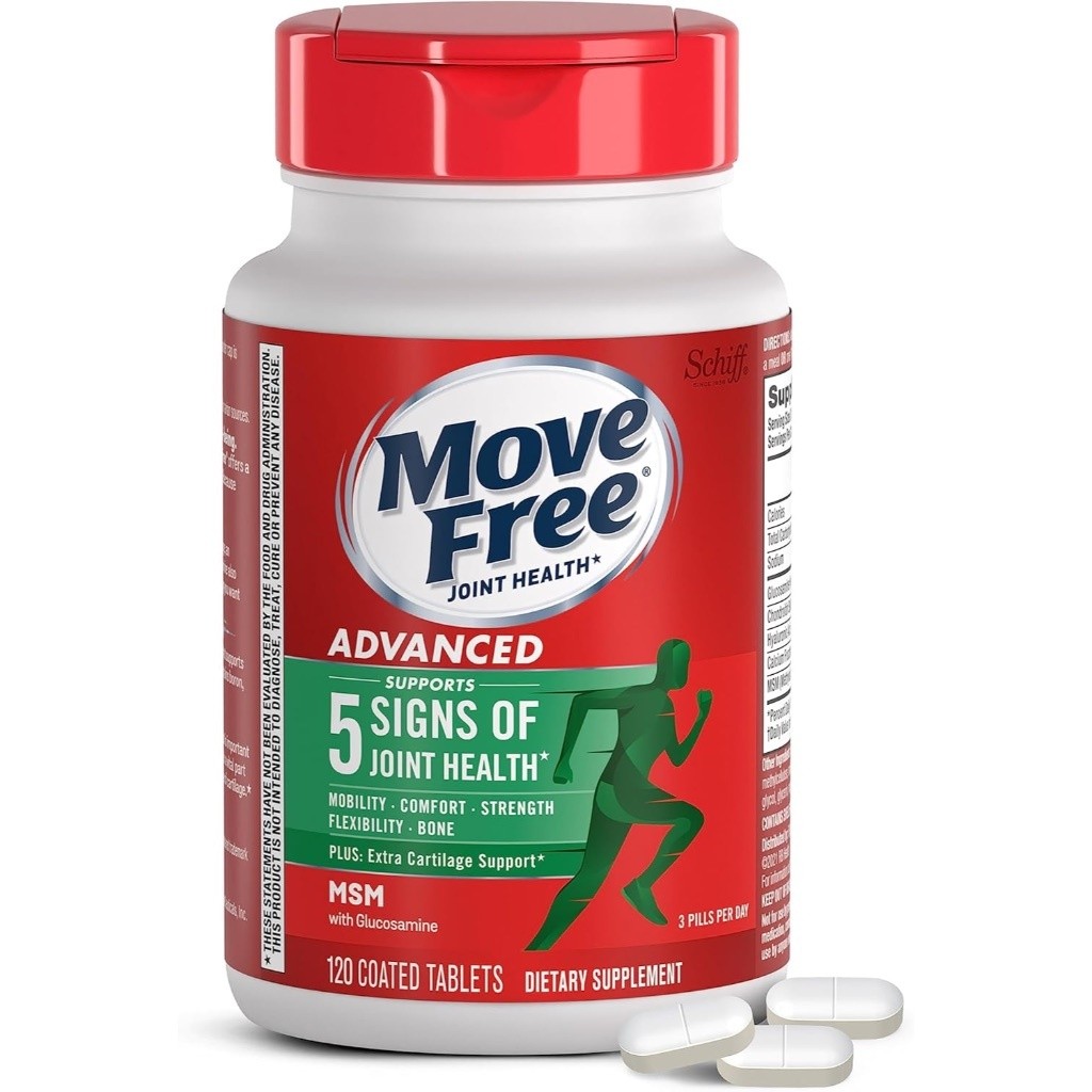 Move Free Advanced Plus MSM, 120 tablets - Joint Health Supplement w ...