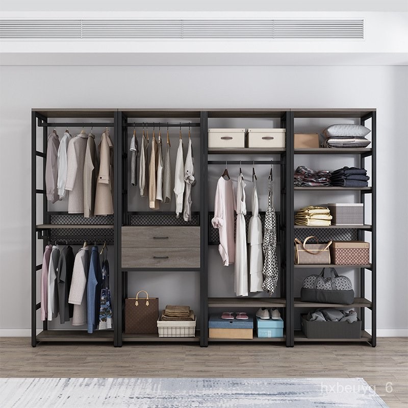 Contact seller/Open Wardrobe Home Bedroom Cloakroom Simple Iron Storage ...