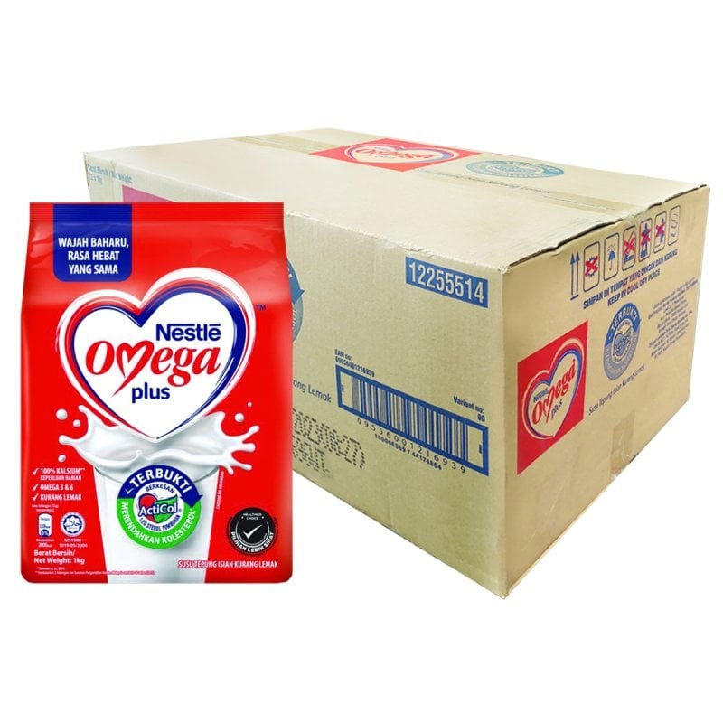 NESTLE OMEGA PLUS MILK POWDER 12x1KG | Shopee Malaysia