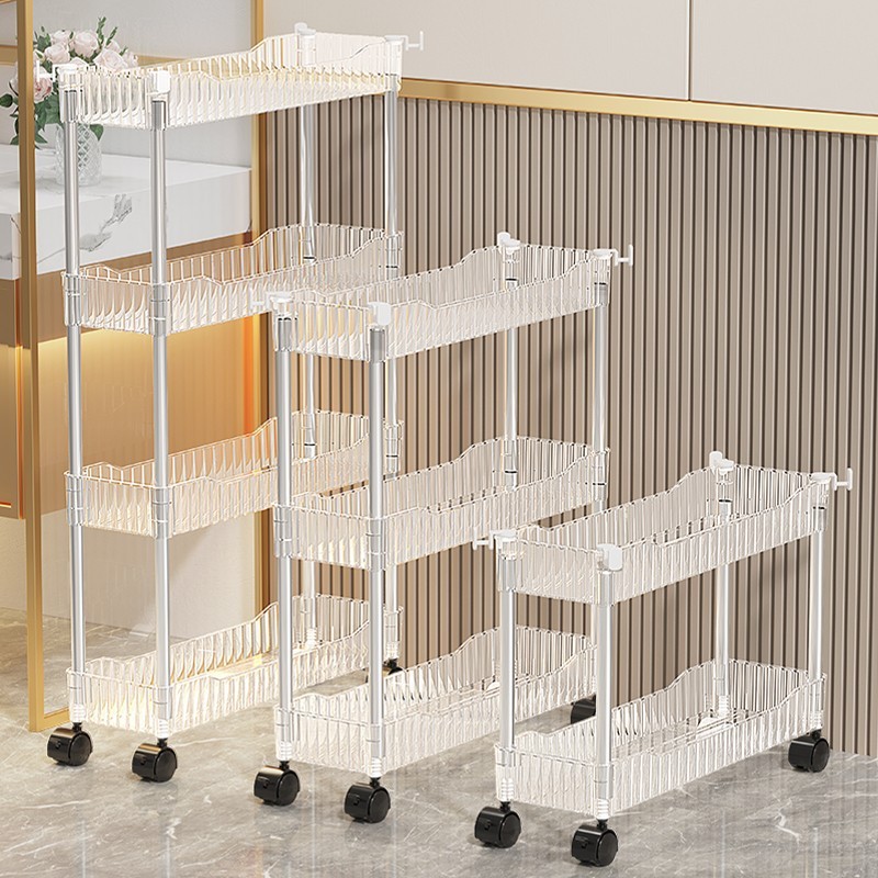 M/Ultra-Narrow Storage Rack Transparent Snack Cabinet Living Room and ...