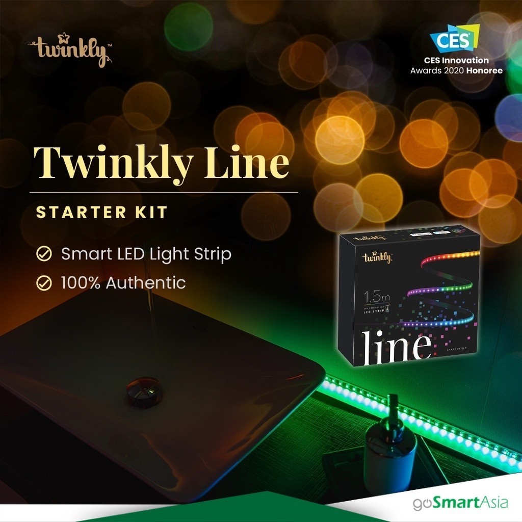 goSmart Asia Twinkly Line Starter Kit - App-controlled 90 LED RGB 1.5M ...