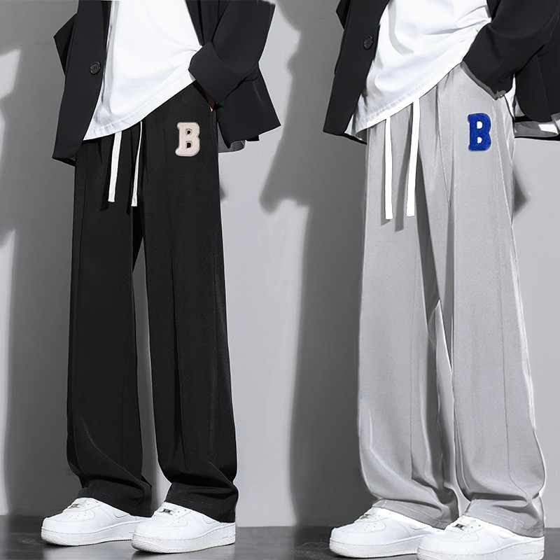 DS Slocks pants for men loose straight cut pants Korean sweatpant baggy ...