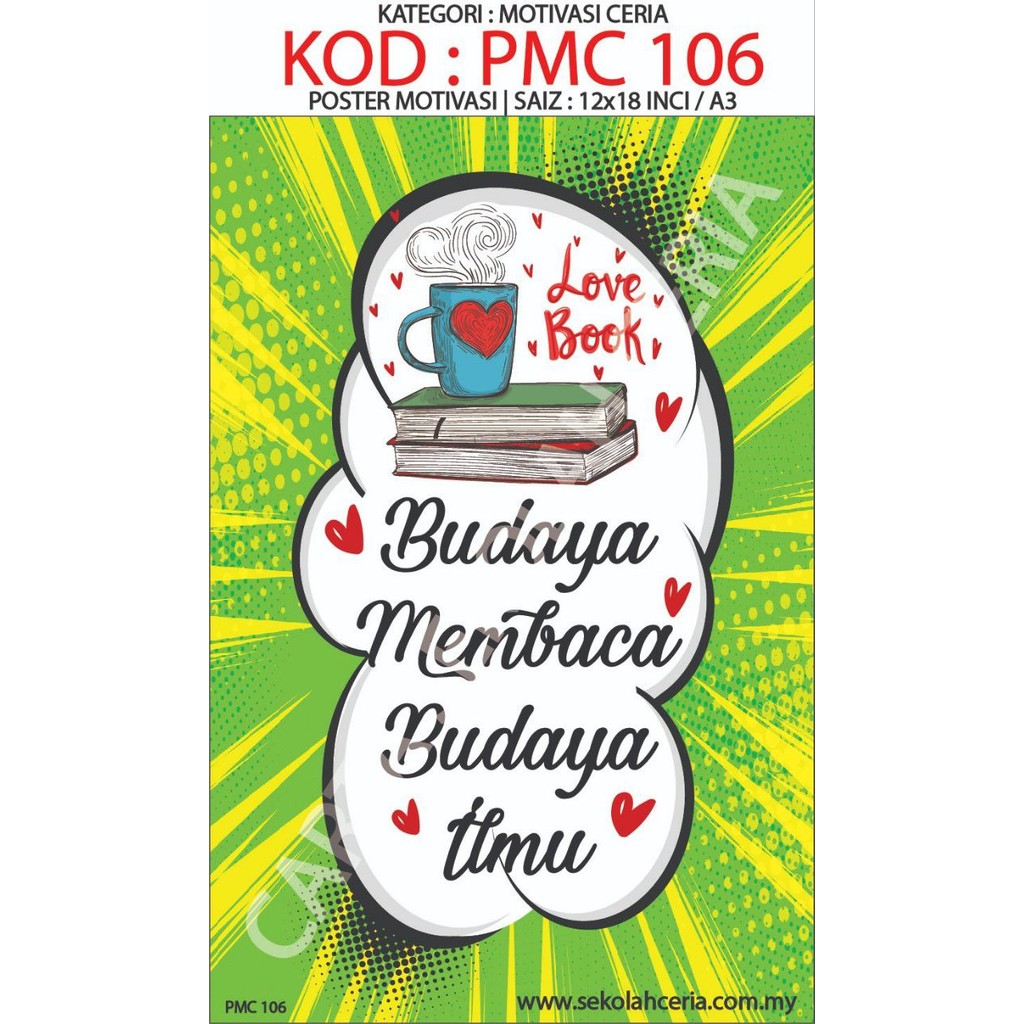 POSTER MOTIVASI 3 (MENEGAK) - SESUAI HIASAN PUSAT SUMBER, SEKOLAH ...