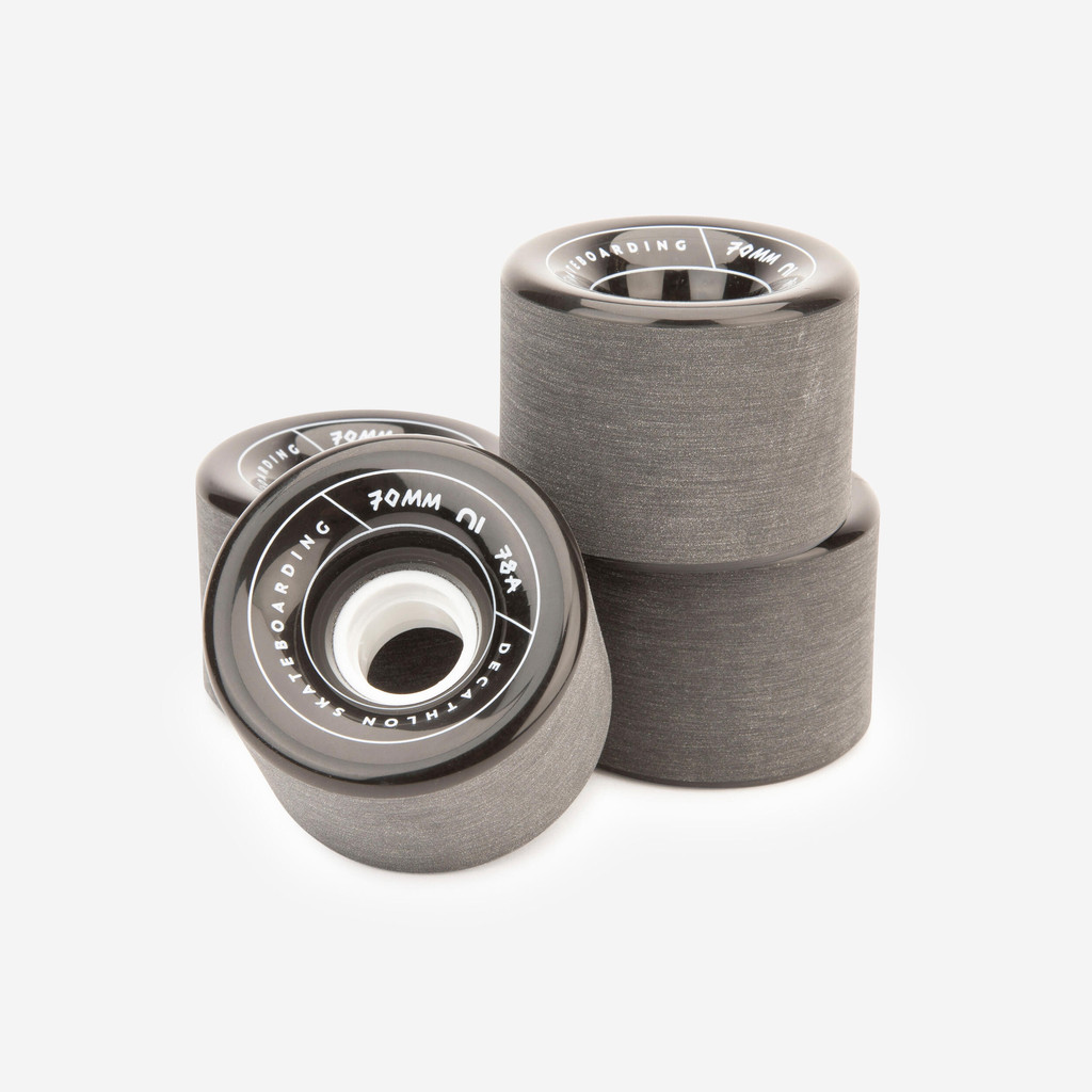 Decathlon Skateboard 70mm 78A Longboard or Cruiser Wheels 4-Pack (Soft ...