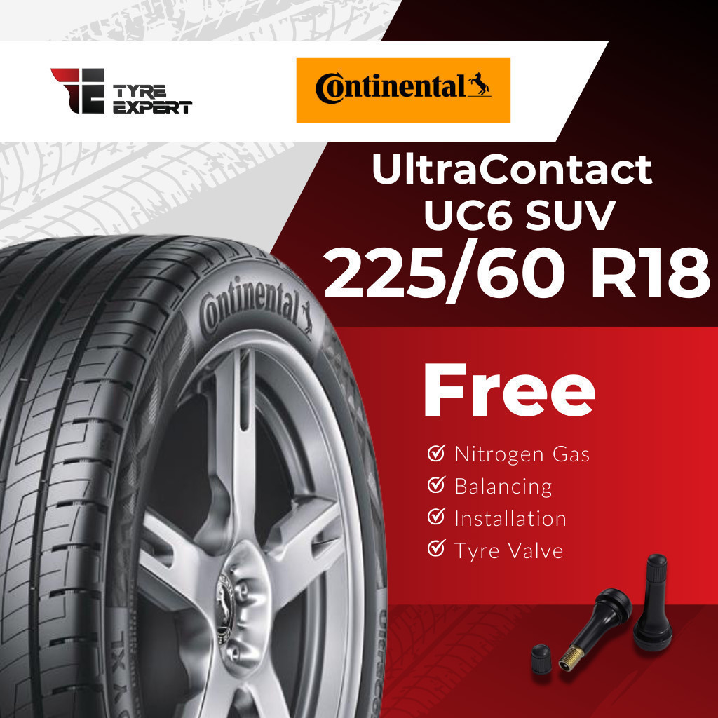 225/60R18 CONTINENTAL UltraContact UC6 SUV (With Delivery/Installation) tyre tayar | Shopee Malaysia