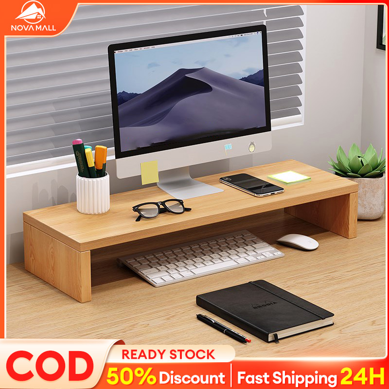NV Computer Monitor Rack Screen Increase Height Shelf Desktop Keyboard ...