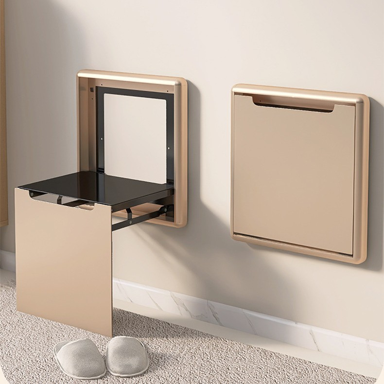 Folding Shoe Changing Stool Wall-mounted Entryway Folding Stool Home ...