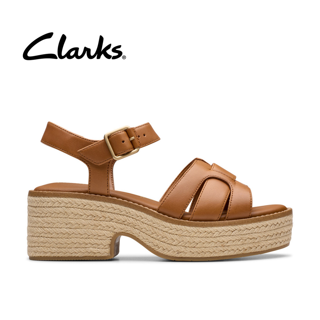 Clarks Womens Coledale Strap - Tan Leather | Shopee Malaysia