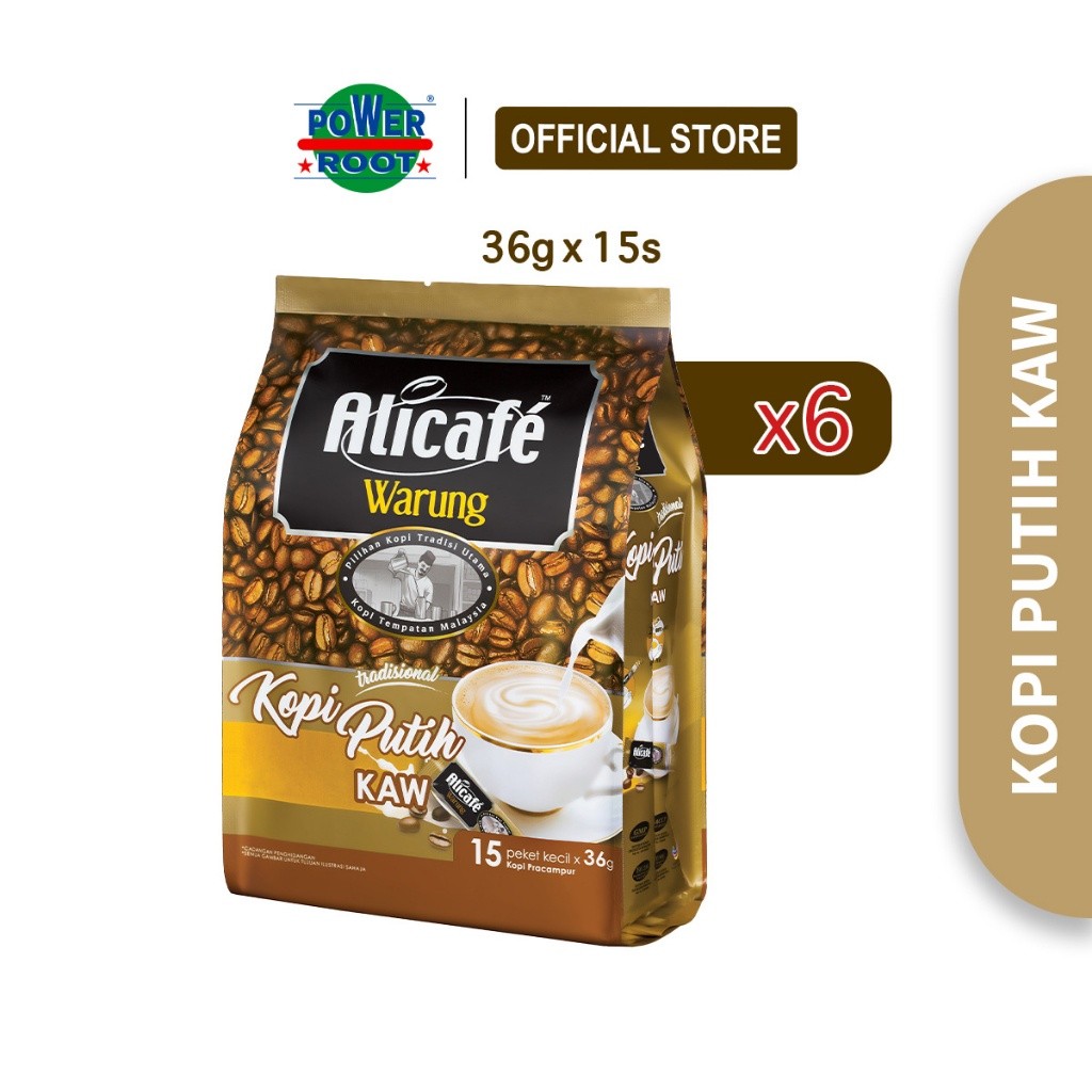 Alicafe Warung 3 in 1 Kopi Putih KAW (36g x 15 Sachets/6 Packs) | Shopee Malaysia