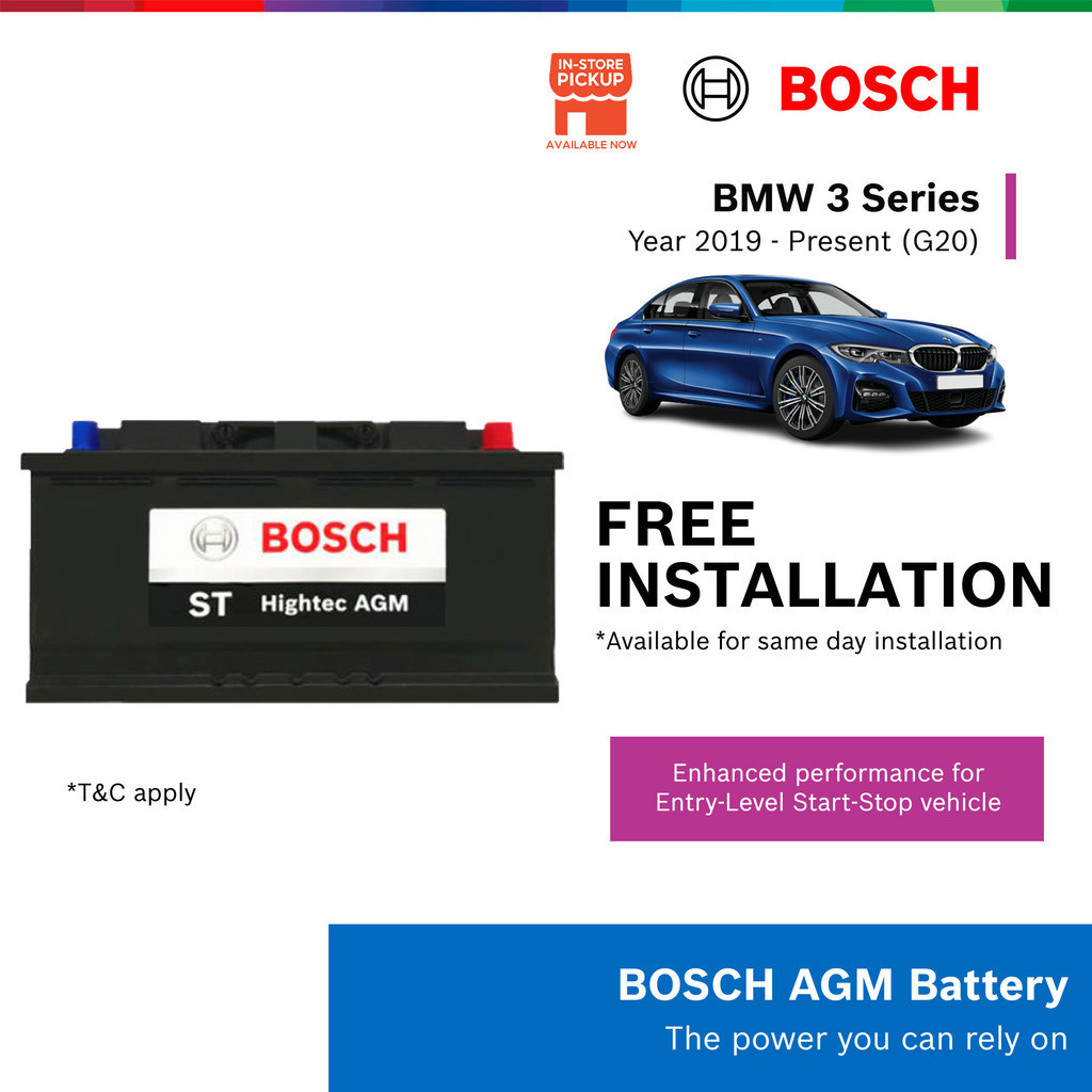 Bosch ST Hightec AGM Battery for BMW 3 Series (G20) (12-month warranty) | Shopee Malaysia