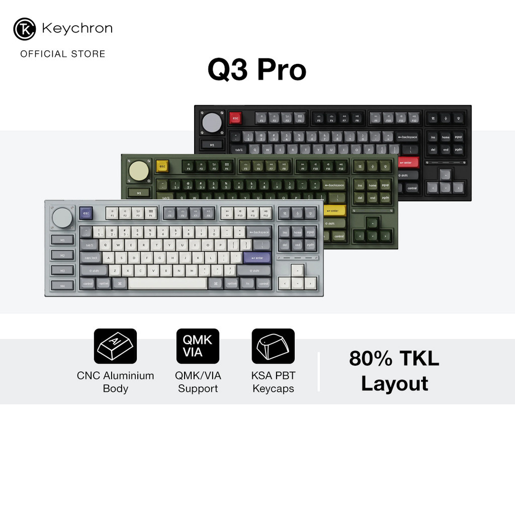 [Up to 30% Off] Keychron Q3 Pro Wireless Custom Mechanical Keyboard ...