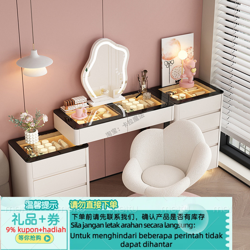 JY-8/Cream Style Solid Wood60Small Apartment Dressing Table Bedroom ...