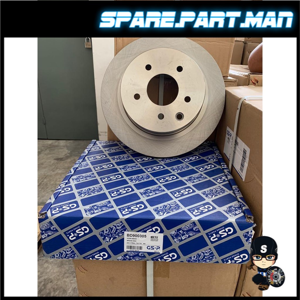 GSP NISSAN X-TRAIL T30/T31 REAR BRAKE DISC ROTOR (1 SET) SPM | Shopee ...