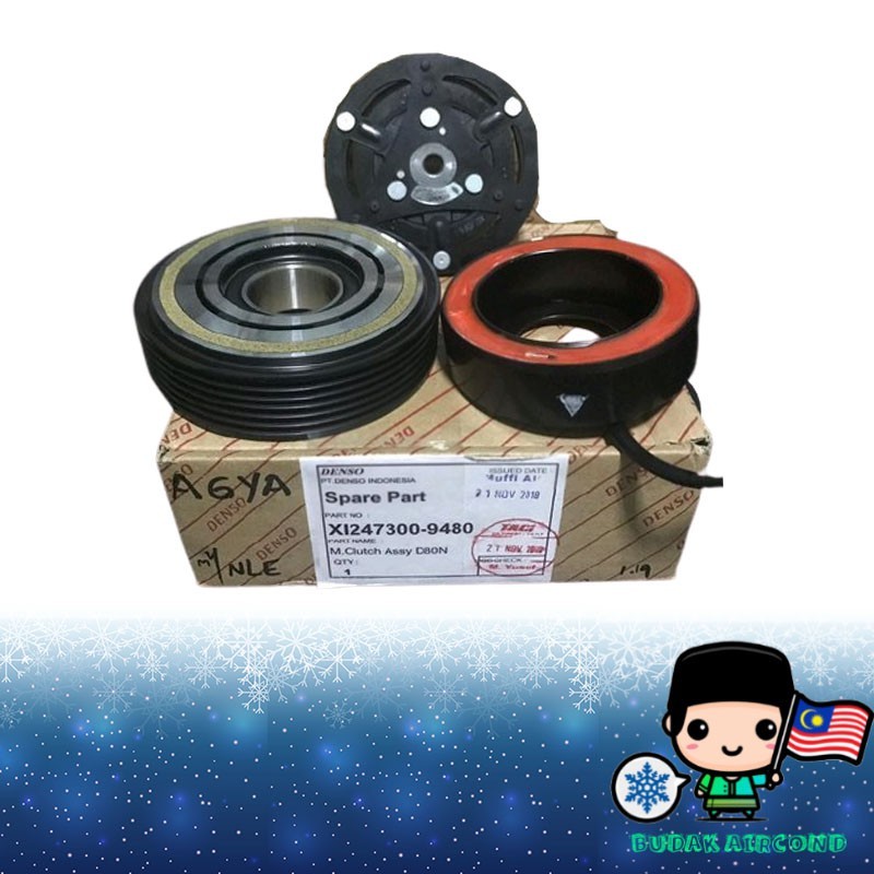 **DENSO PERODUA BEZZA 1.0 ALZA MYVI LAGI BEST 6PK MAGNET CLUTCH AIR ...