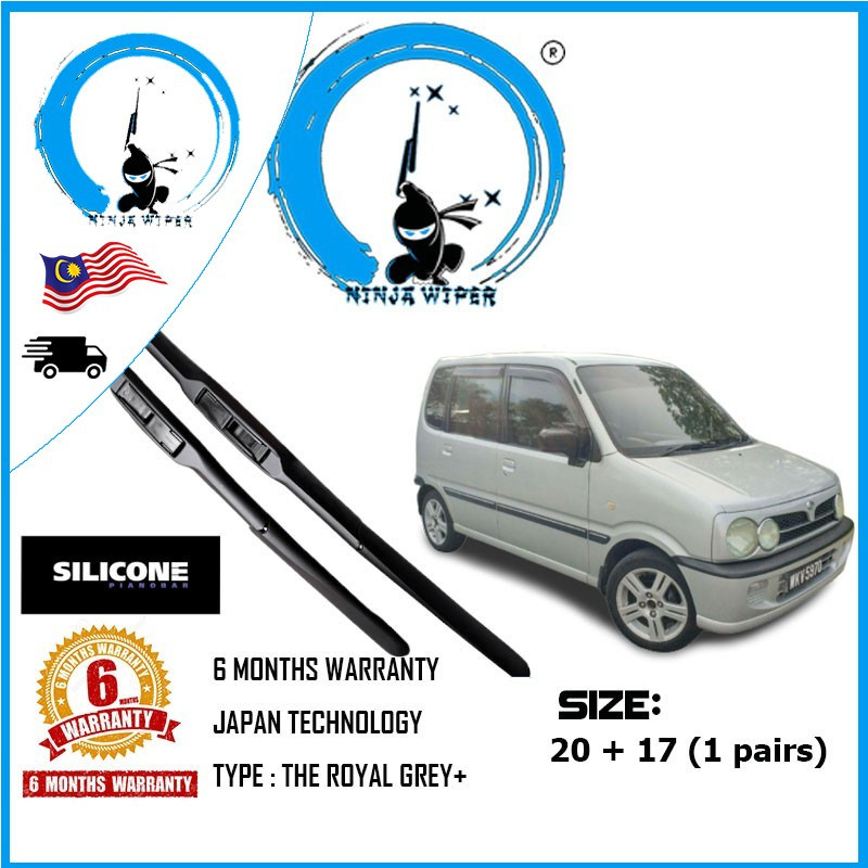 🇯🇵 Ninja Wiper The Royal GREY+🇯🇵 KENARI (20"+17" 1PAIR) Wiper 3 ...