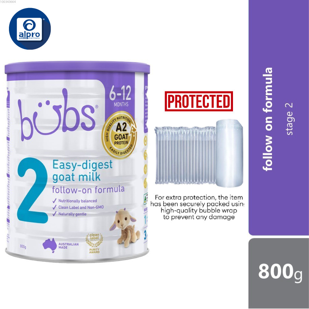 Bubs Adv Plus+ Goat Follow On Formula Stage 2 | 800g | Shopee Malaysia