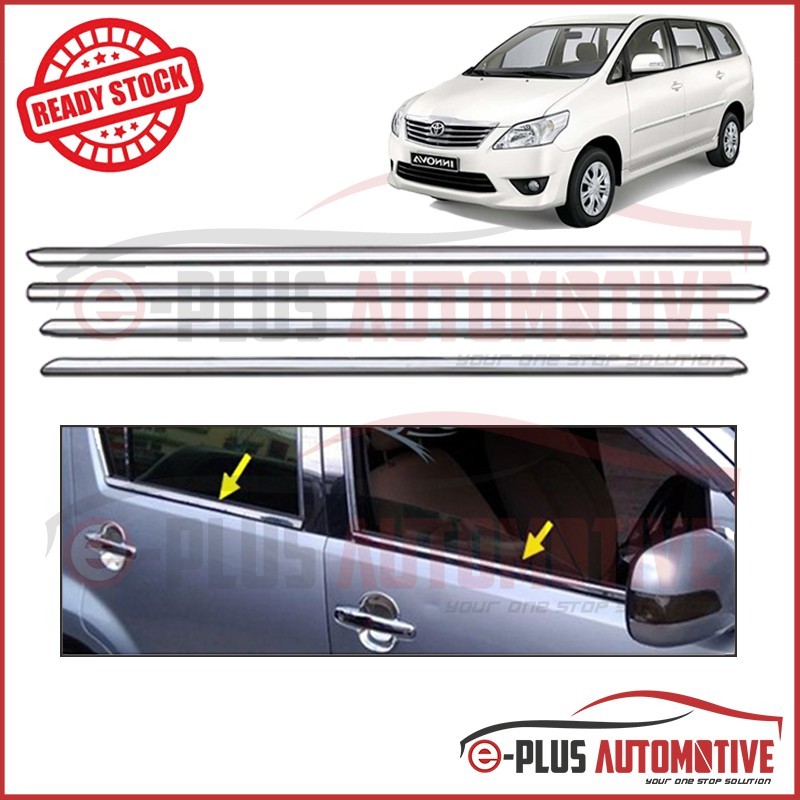 Toyota Innova Chrome Stainless Steel Door Belt Moulding Window Trim (4 ...