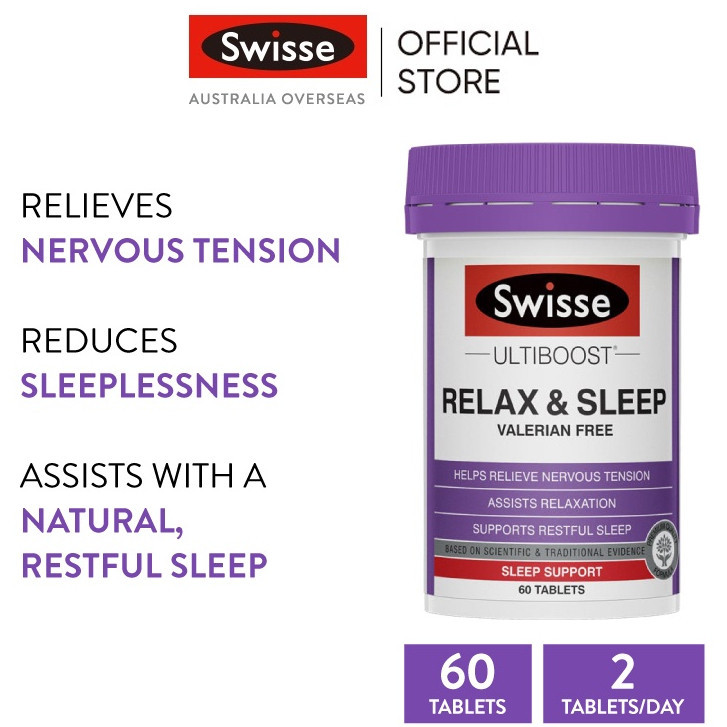 Swisse Ultiboost Relax & Sleep 60 Tablets (EXP:08 2027) | Shopee Malaysia