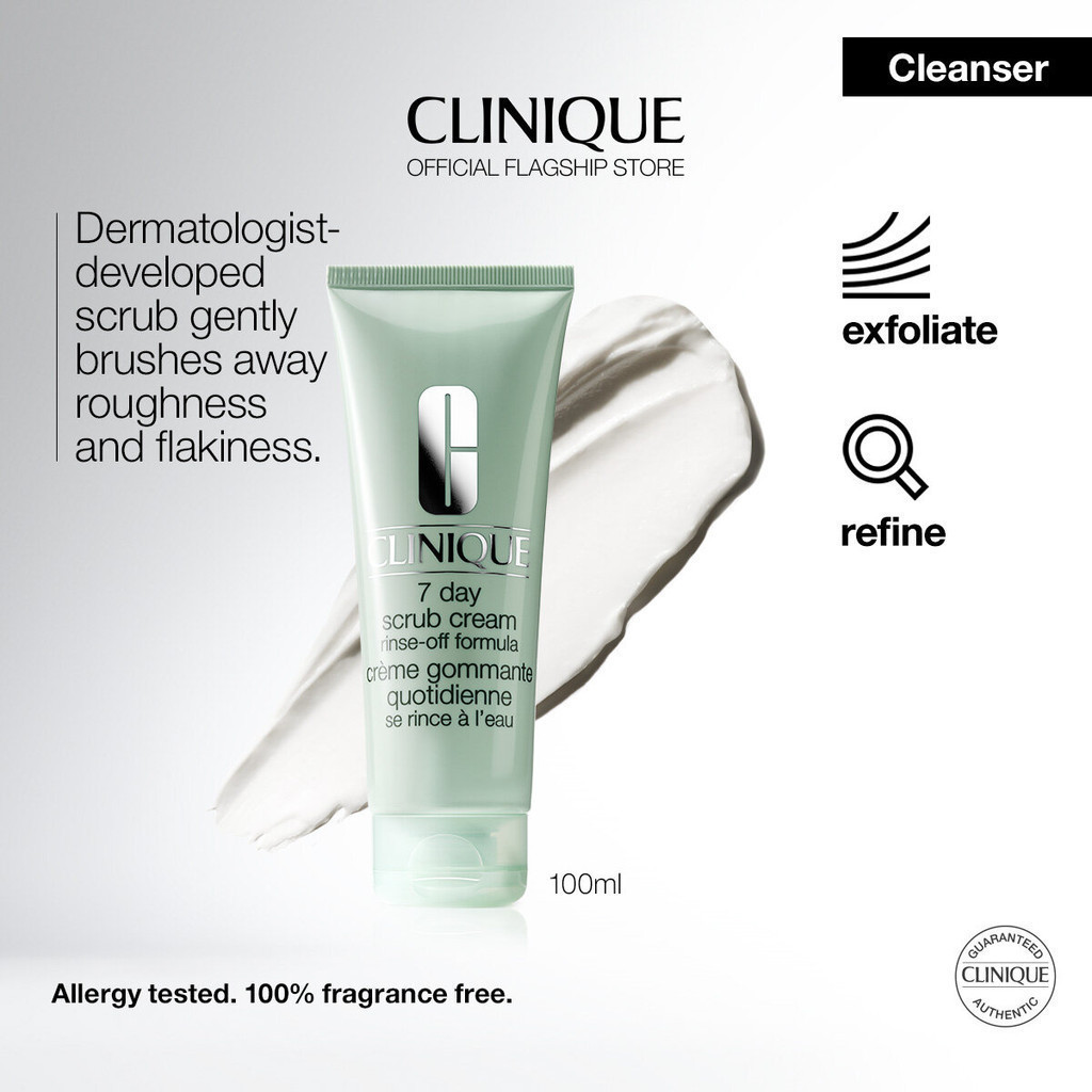 Clinique 7 Day Rinse-Off Formula Scrub Cream (100ml) | Shopee Malaysia