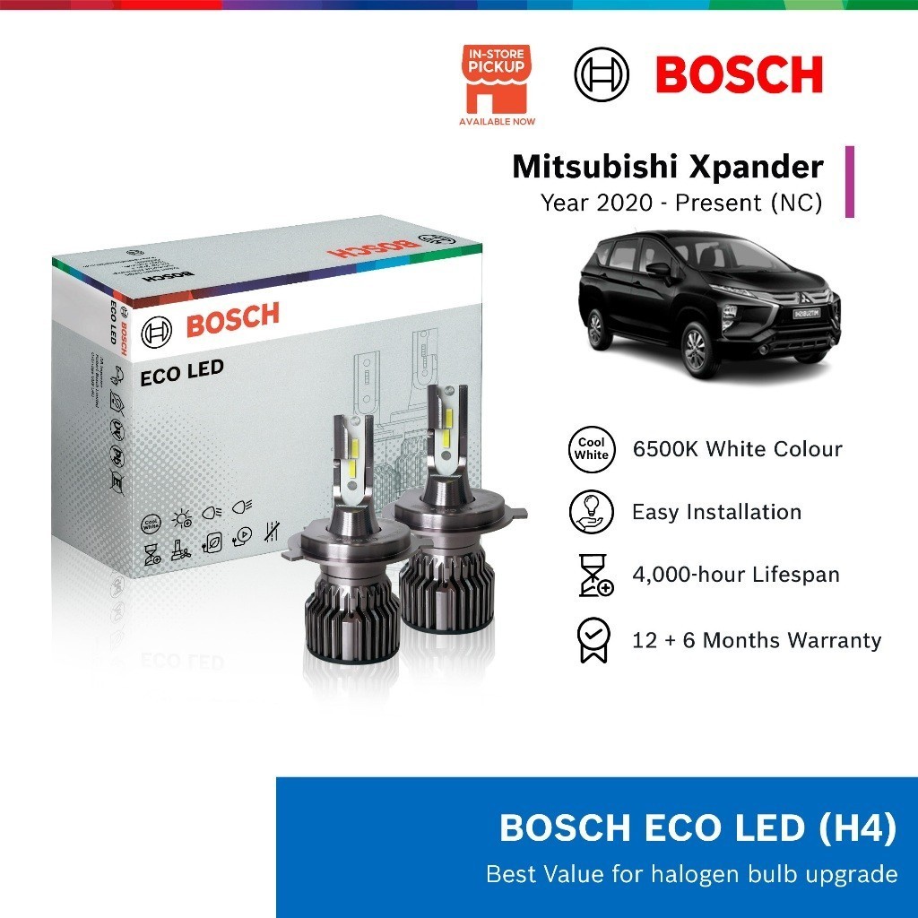 BOSCH ECO LED H4 Halogen Headlight Retrofit Bulb for Mitsubishi Xpander ...