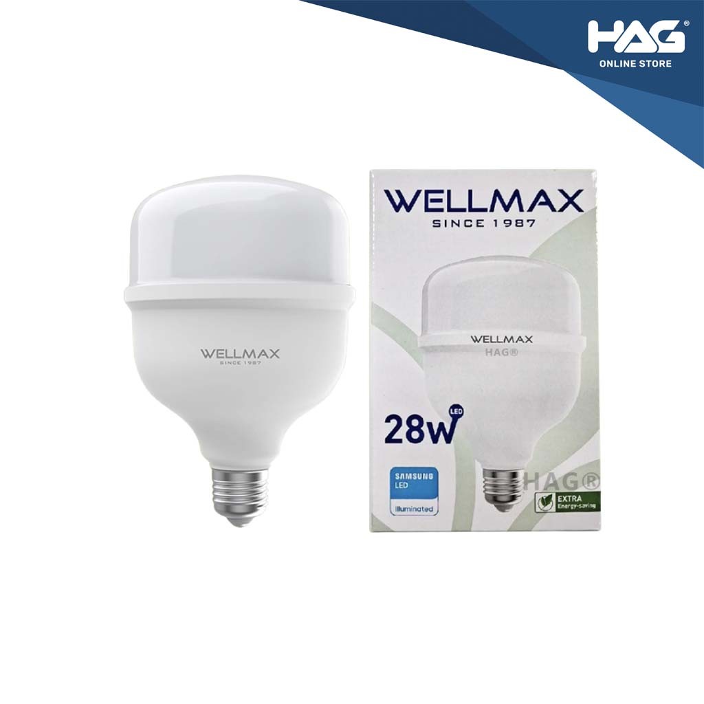 HAG® WELLMAX High Power LED Bulb (E27) 28W/38W/47W (2 Years Warranty ...
