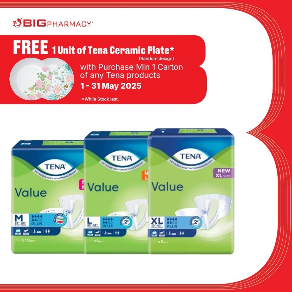 Tena Value Adult Diaper 8s x 8 (M, L or XL) | Shopee Malaysia