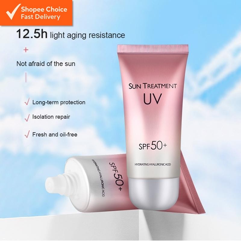 SPF50+ PA+++ UV Sunblock Cream – Lightweight, Non-Greasy Sunscreen for ...