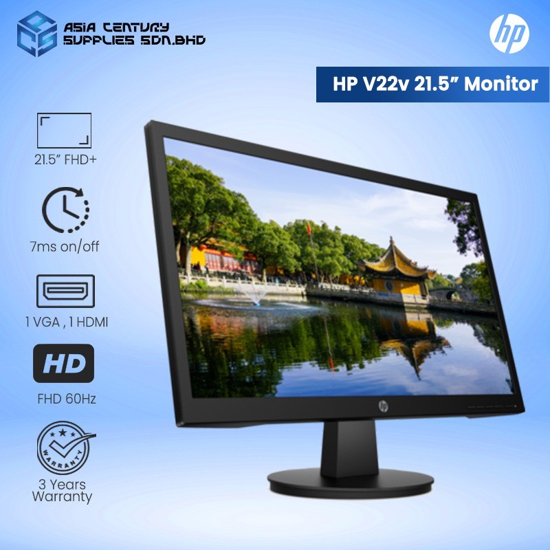 HP 22" HP V22v G5 FHD Monitor / 21.5" VA / 1920x1080@60HZ / 250NITS ...
