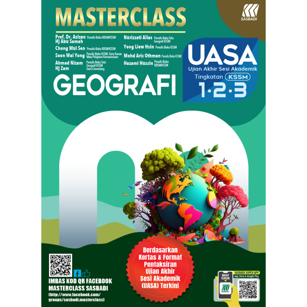Sasbadi: Masterclass: Geografi: UASA: Tingkatan 1, 2, 3: MC24MGEN ...