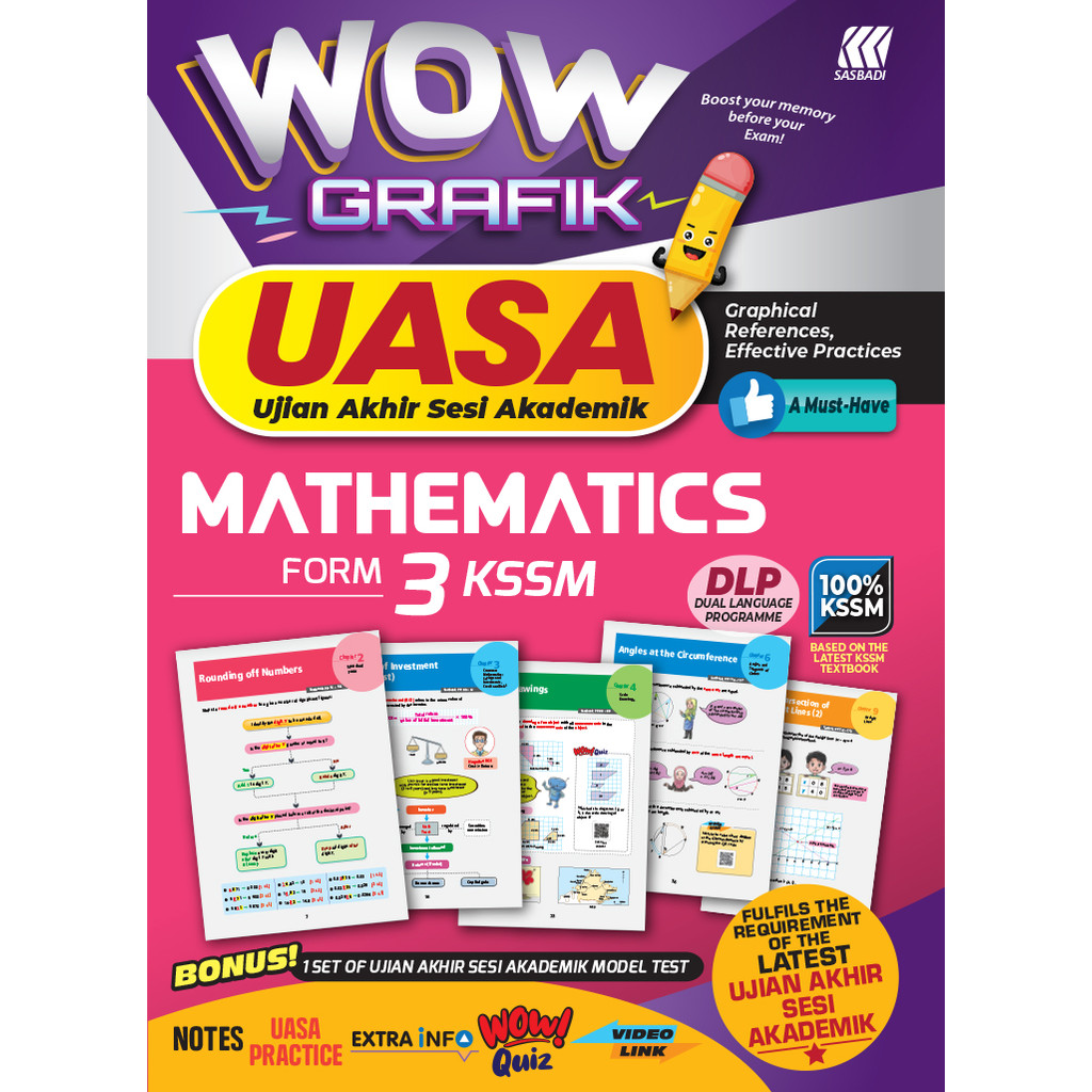 Sasbadi: Wow Grafik: Matematik + Mathematics: UASA: Tingkatan + Form 3 ...