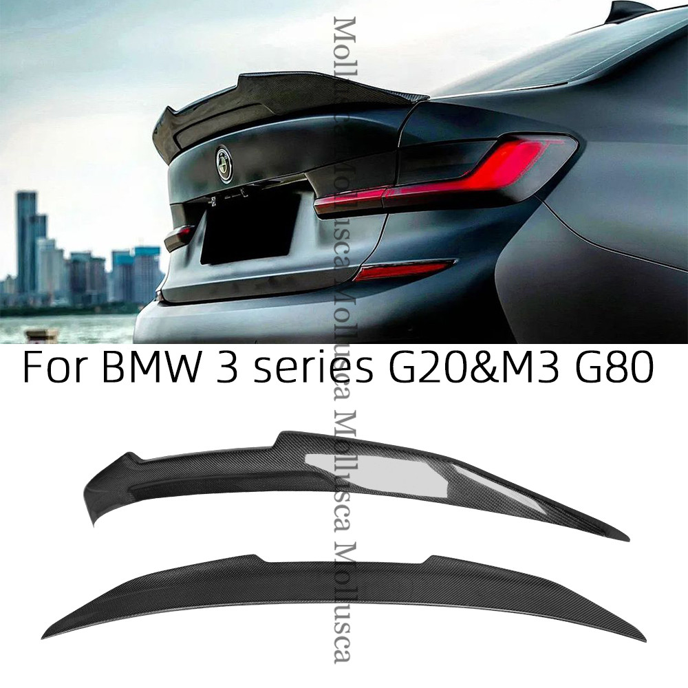For BMW 3 Series G20 G28&M3 G80 PSM Style Carbon fiber Rear Spoiler ...